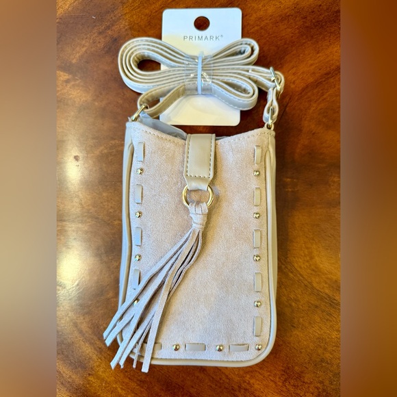 Primark | Bags | Nwt Primark Faux Suede Crossbody Tassle Cell Phone Bag ...